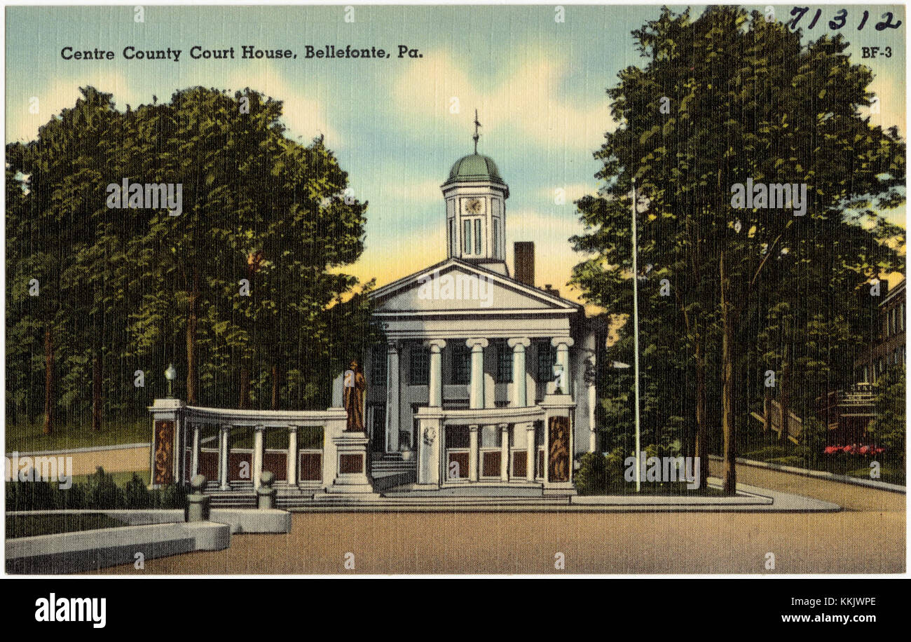 The Centre County Court House in Bellefonte, Pennsylvania, is a ...