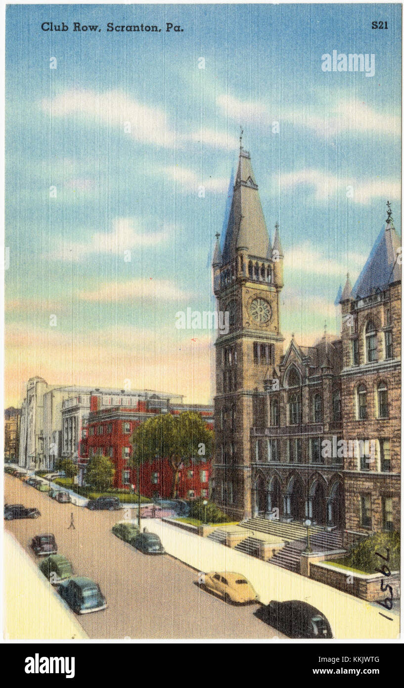 Club Row in Scranton, Pennsylvania, was a notable area known for its ...