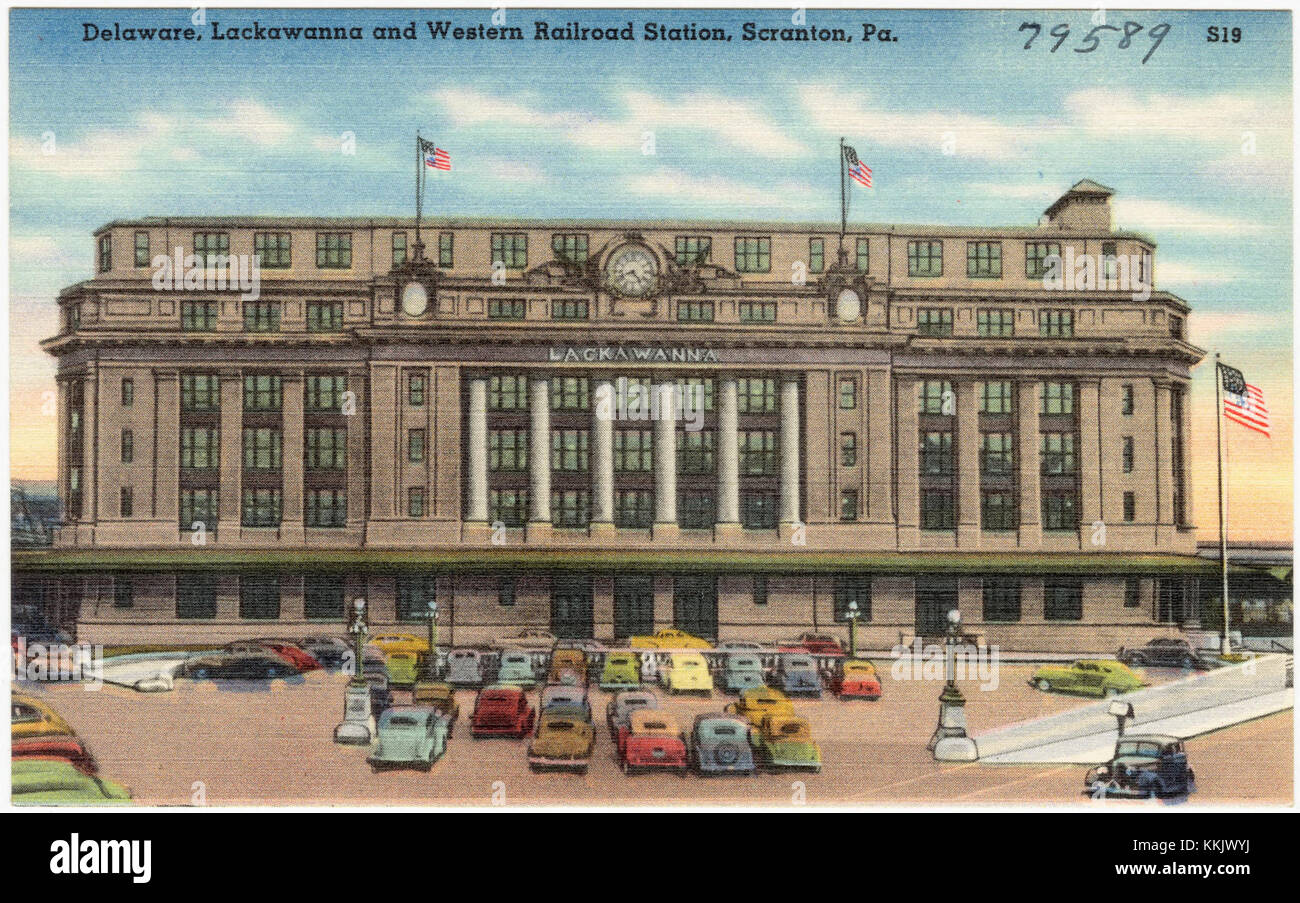 Delaware, Lackawanna and Western Railroad Station, Scranton, Pa (79589 ...