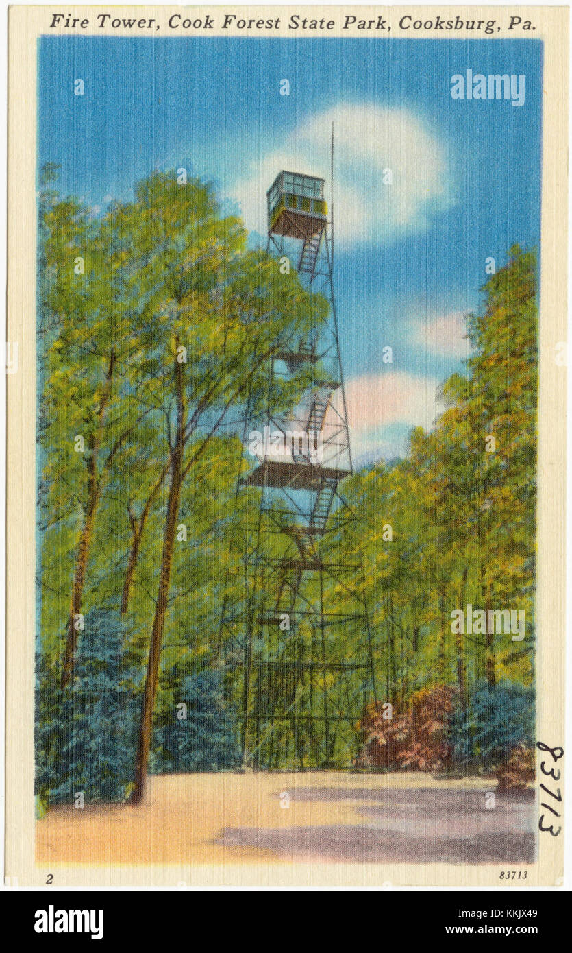 The Fire Tower in Cook Forest State Park is a notable structure used ...