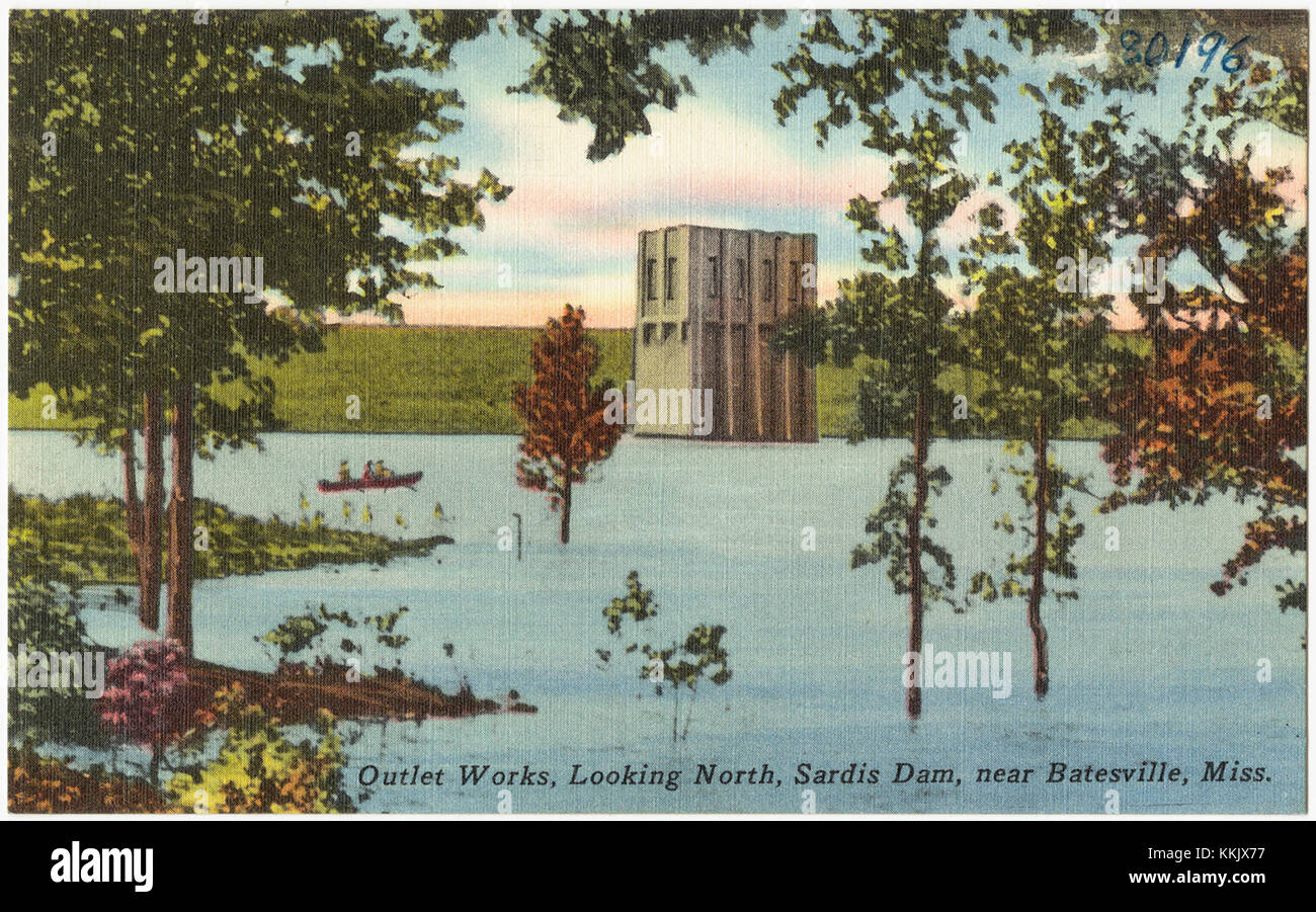 The outlet works of the Sardis Dam near Batesville, Mississippi, are ...