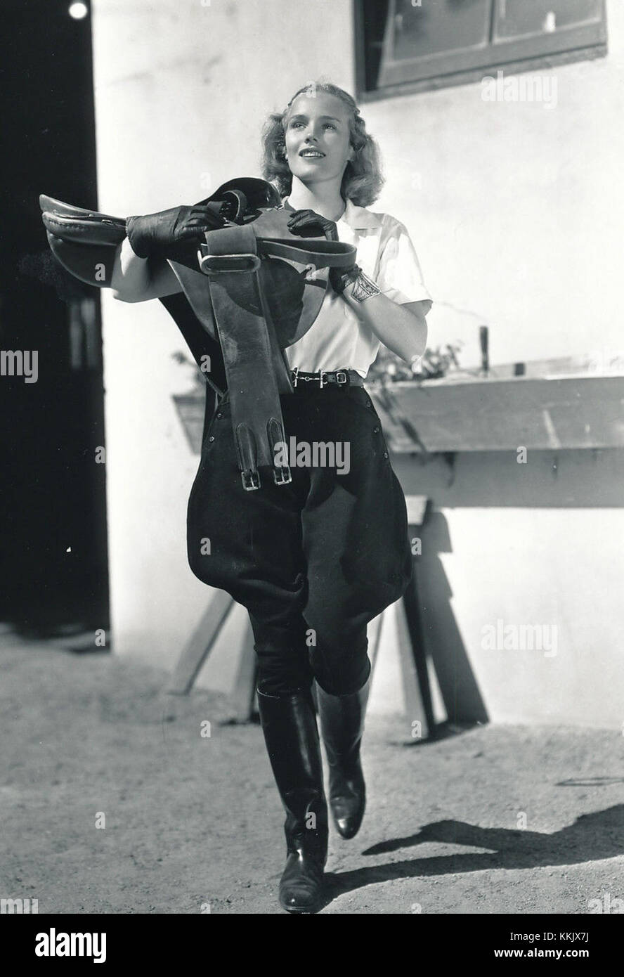 Frances Farmer, an American actress, is captured in this still from her ...