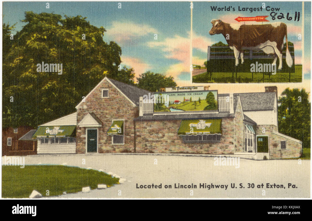 The Guernsey Cow, known as the world's largest cow, is located along ...