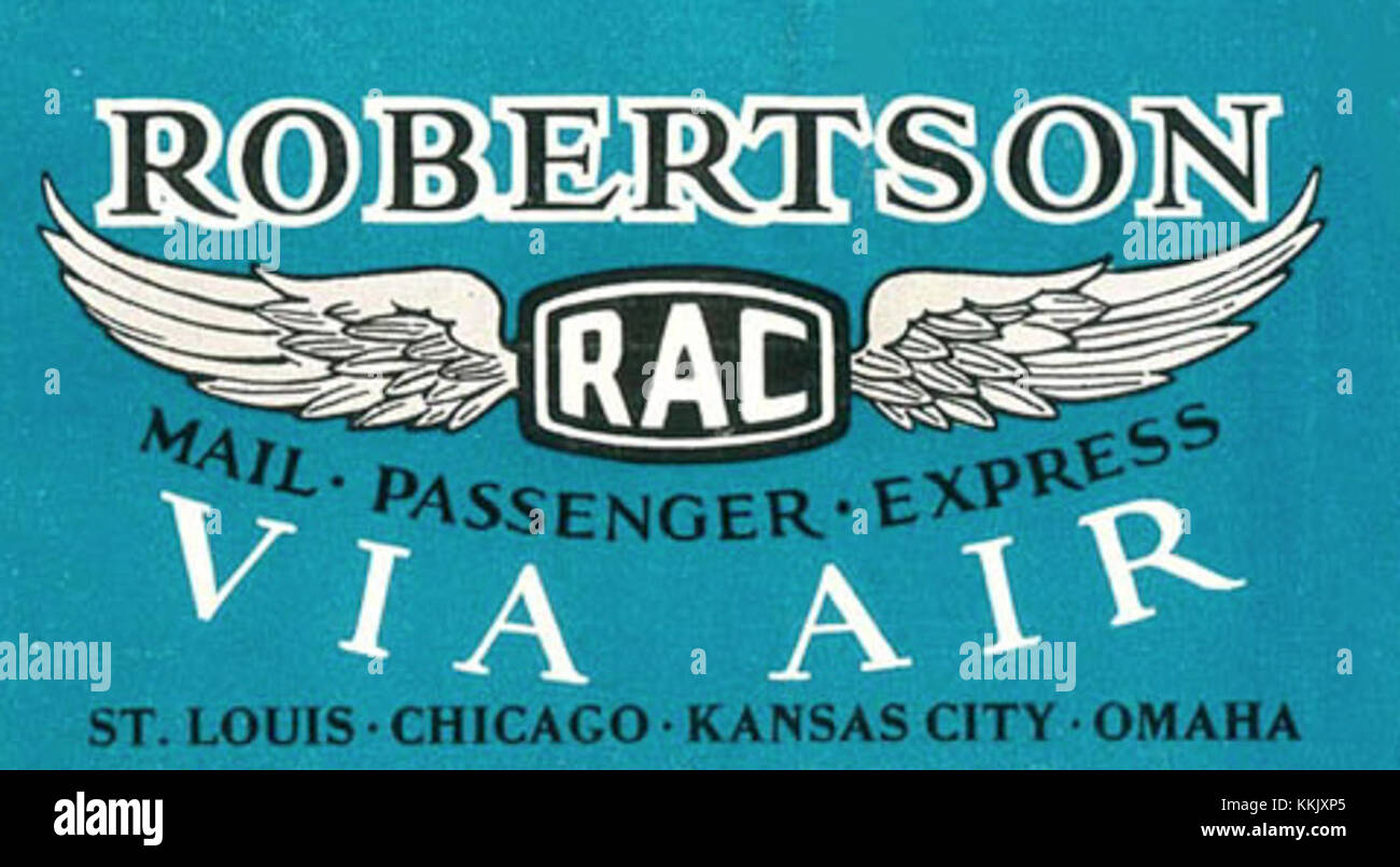 Logo of the Robertson Aircraft Corporation from 1928, featuring the ...