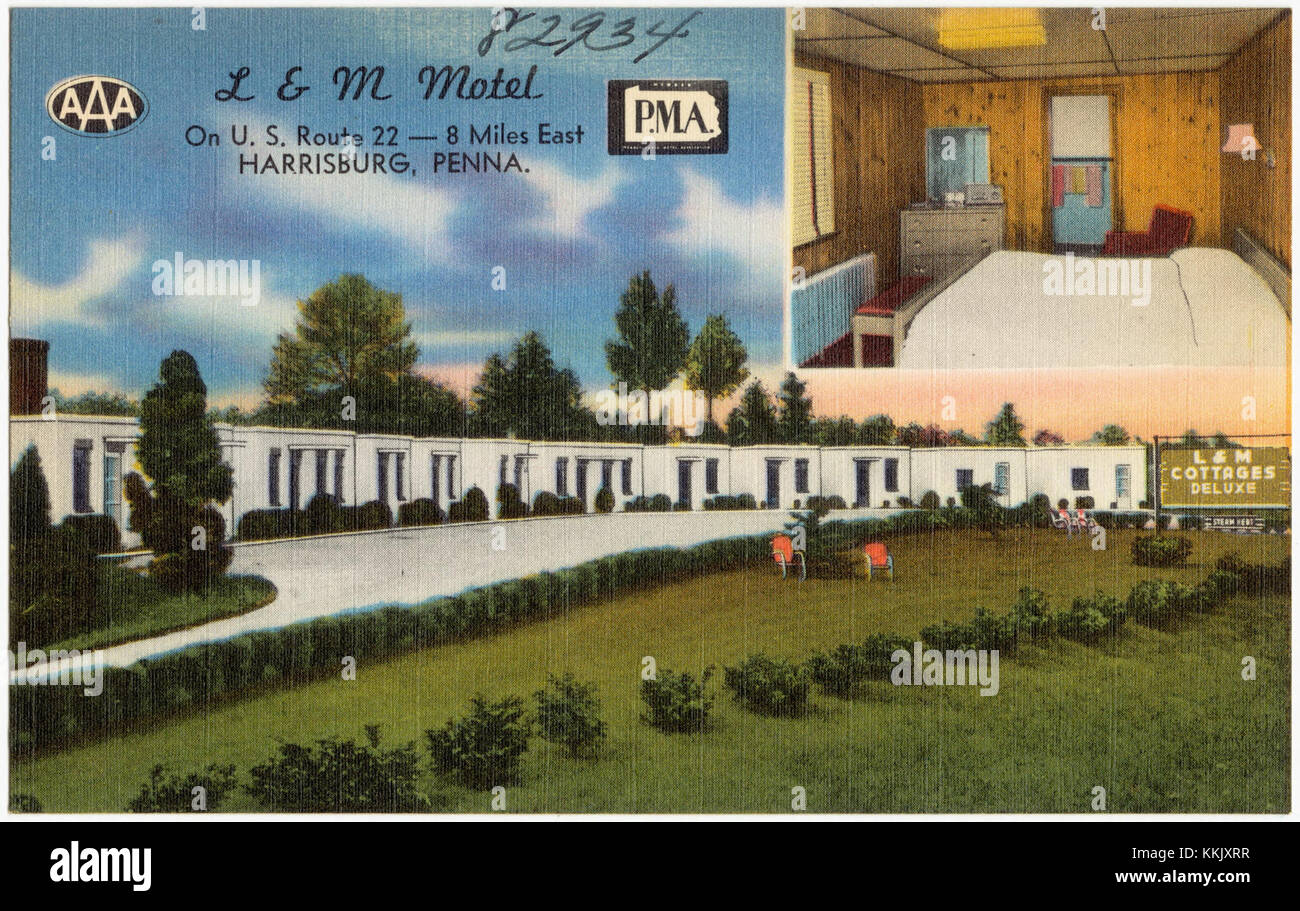 The L and M Motel, located on U.S. Route 22 in Harrisburg, Pennsylvania ...