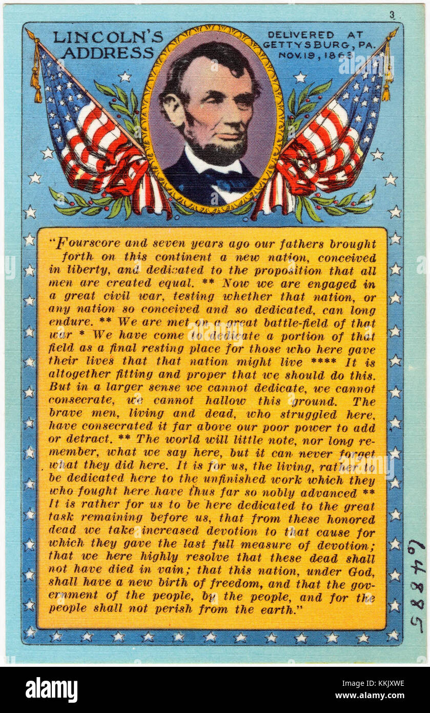 President Abraham Lincoln delivered the Gettysburg Address on November ...