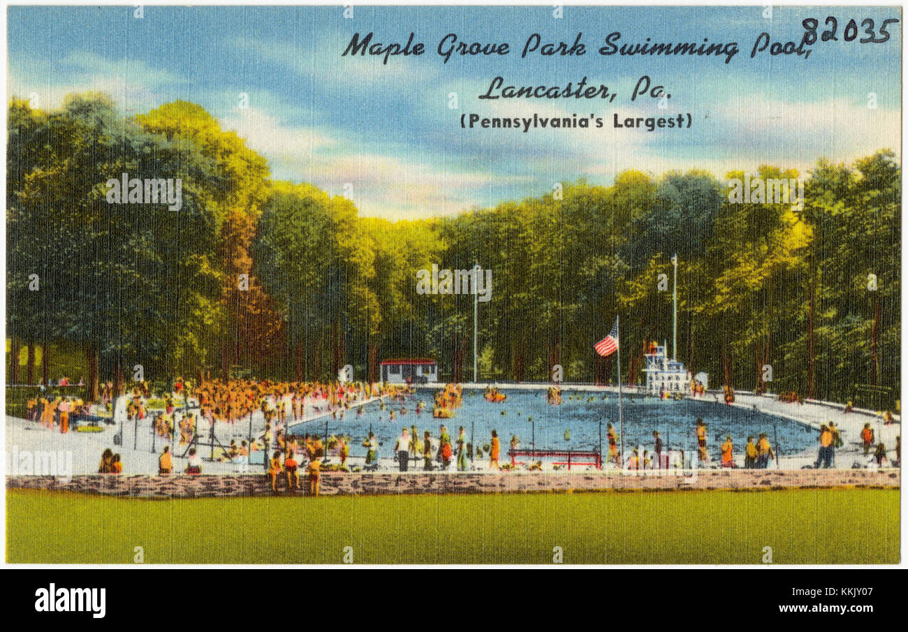 Maple Grove Park Swimming Pool, Lancaster, Pa. (Pennsylvania's largest ...