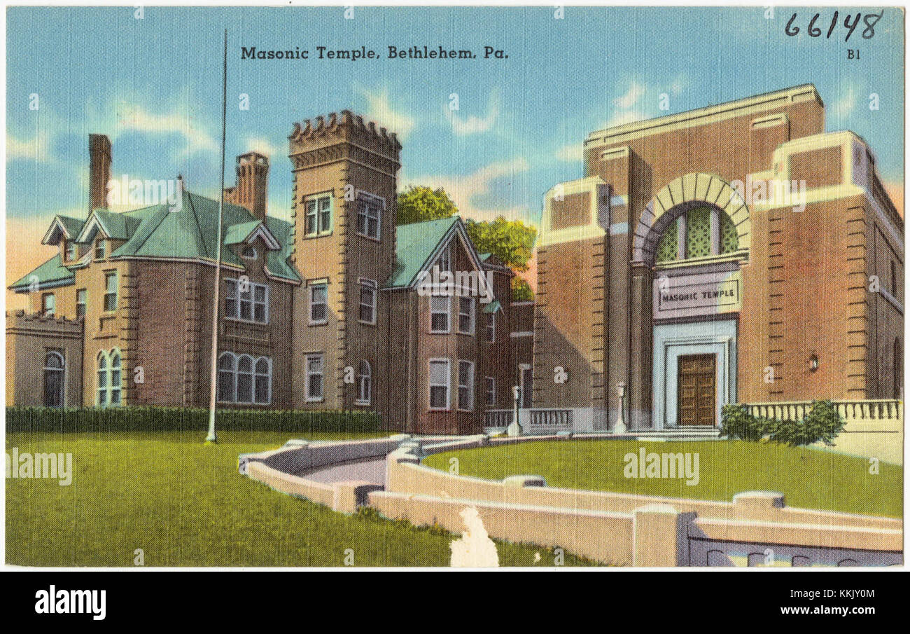 The Masonic Temple in Bethlehem, Pennsylvania, is a historic building ...