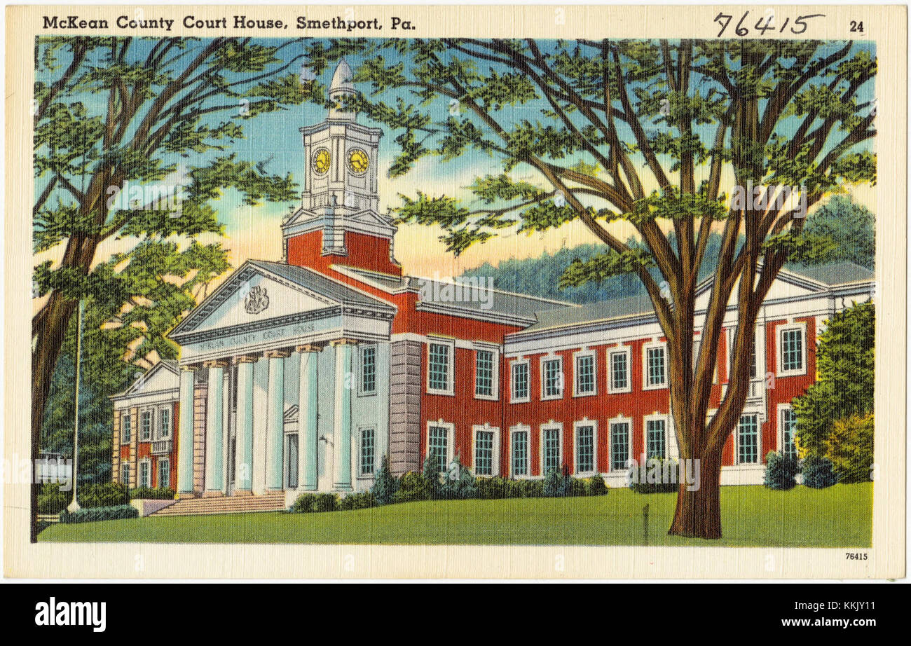 The McKean County Courthouse in Smethport, Pennsylvania, a historic ...