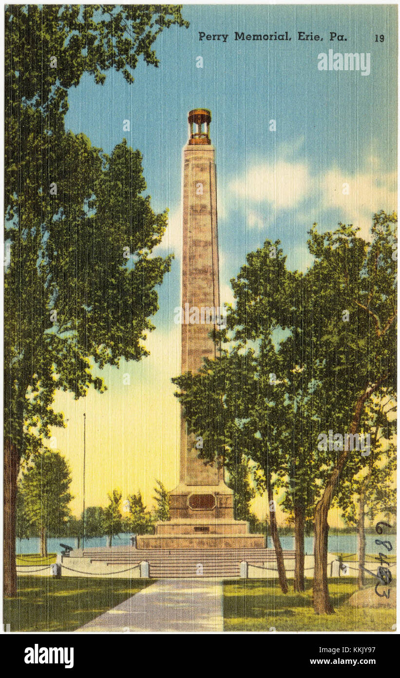 The Perry Memorial in Erie, Pennsylvania, commemorates the Battle of ...