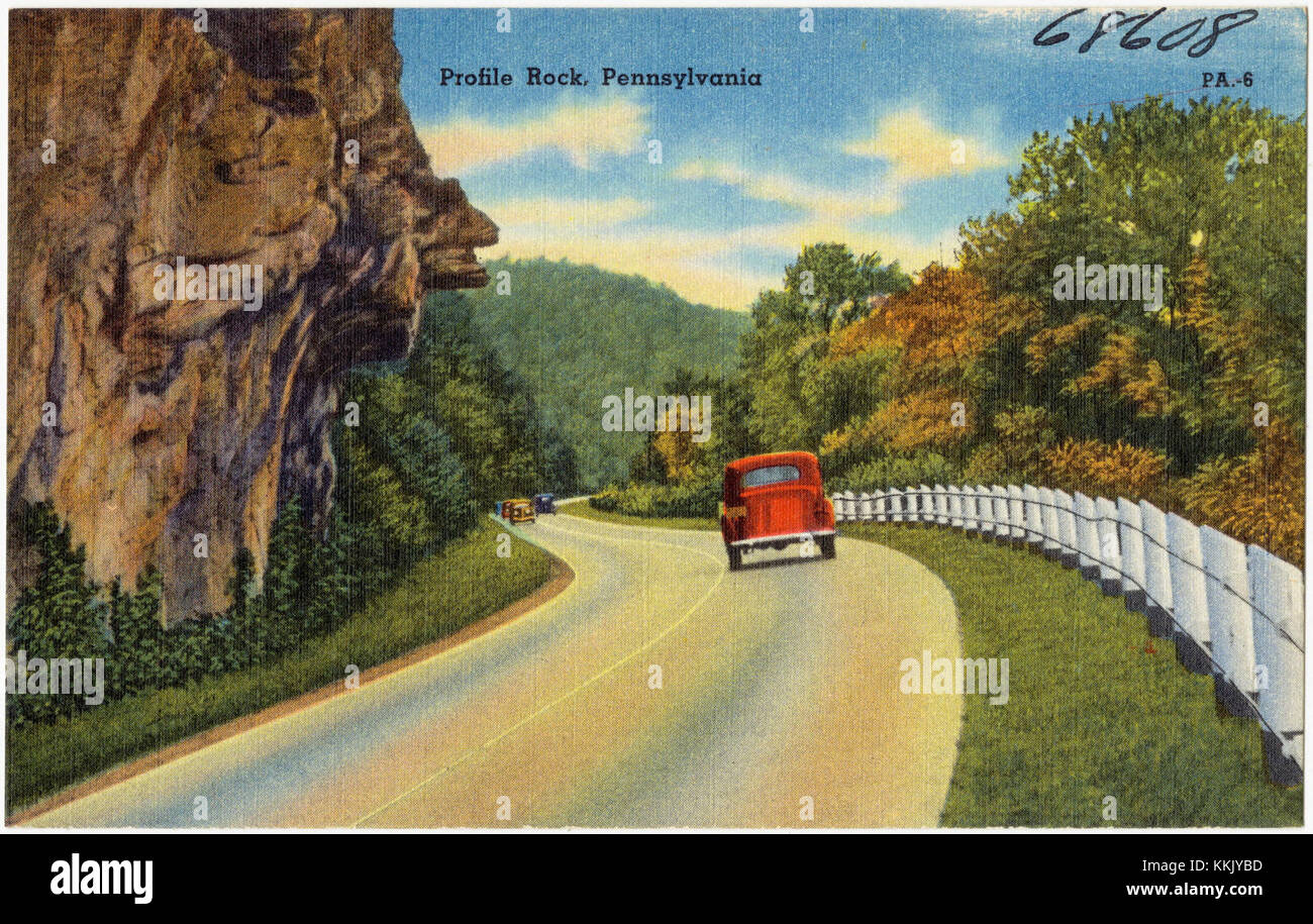 Profile Rock, located in Pennsylvania, is a natural rock formation ...