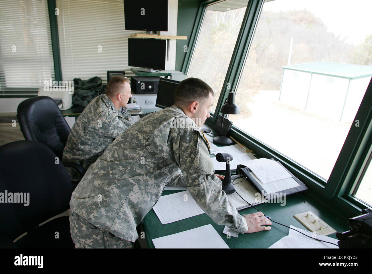 Platoon Leader 2nd Lt. Thomas Bentley and Sgt. 1st Class James Roller ...