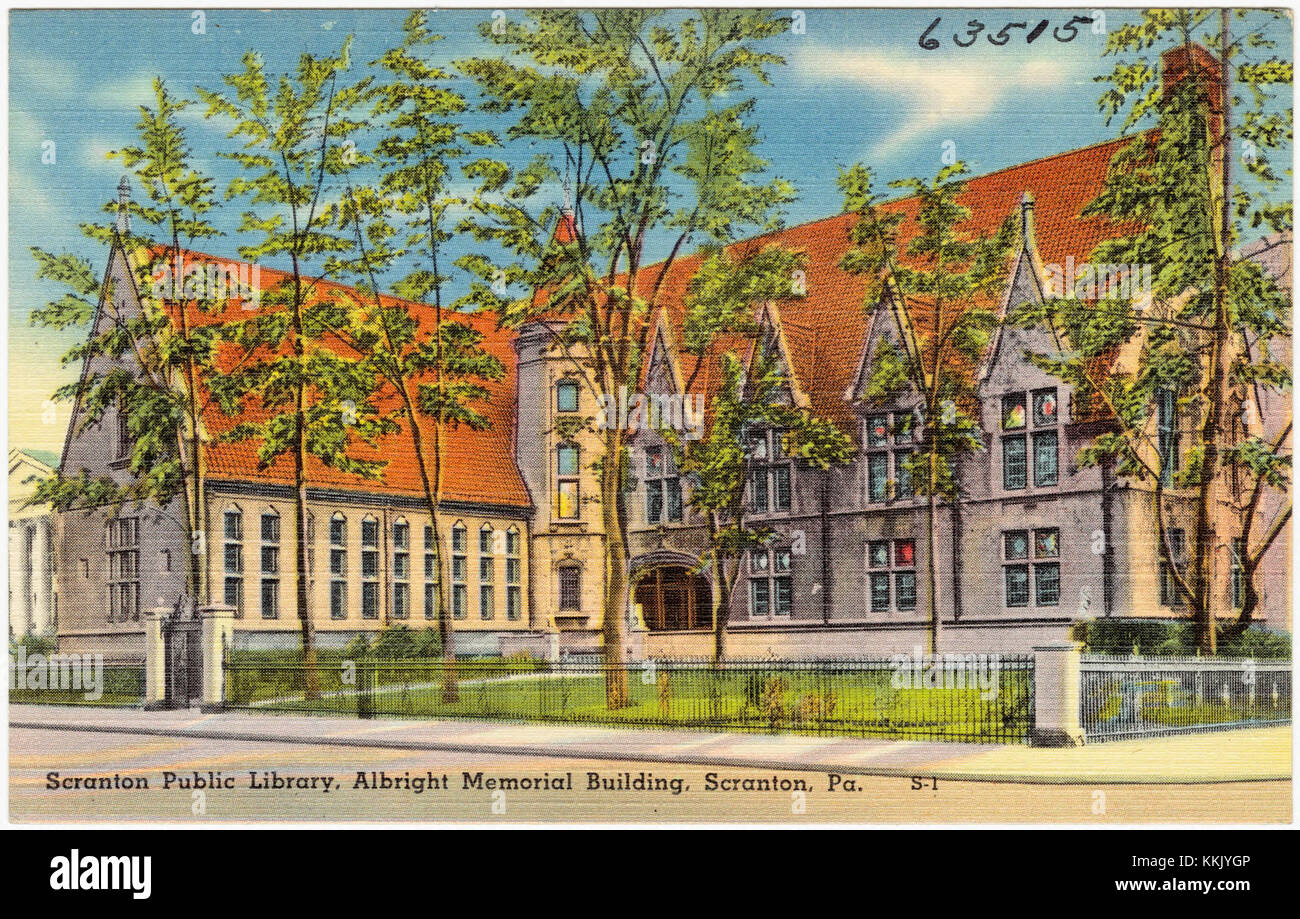The Scranton Public Library, housed in the Albright Memorial Building ...