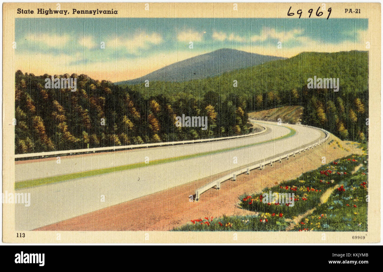 A state highway in Pennsylvania, captured in an image showing its ...