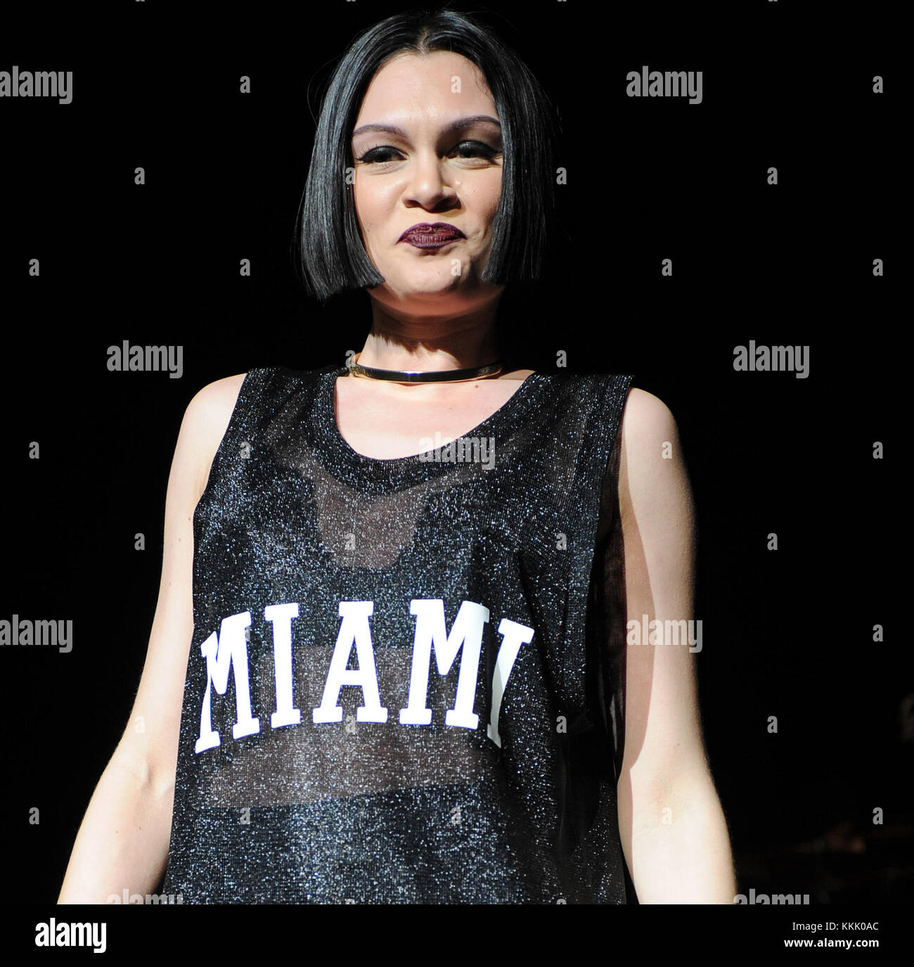 MIAMI BEACH, FL - FEBRUARY 15: British singer Jessie J, performs at ...