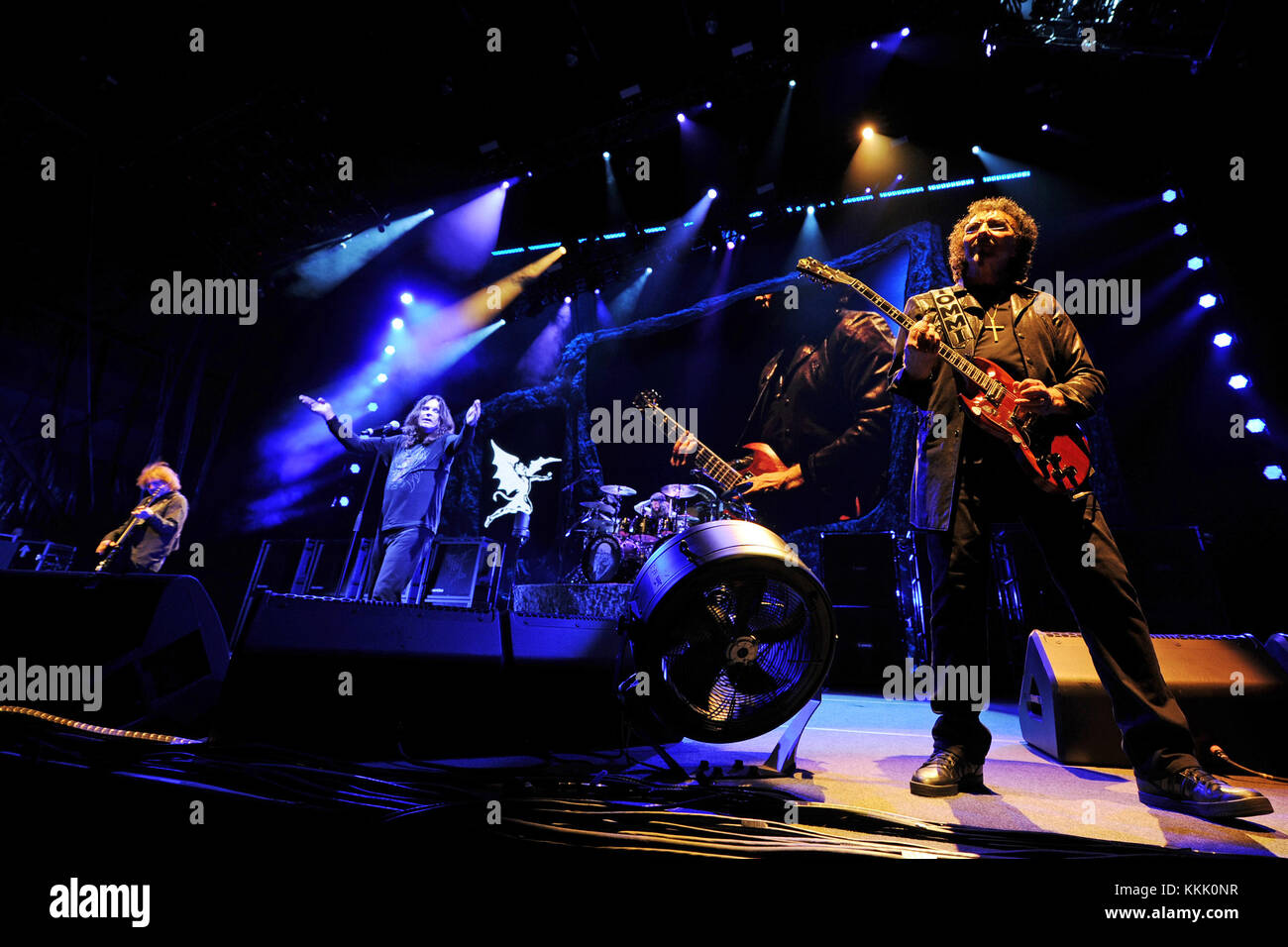 CLARKSTON, MI -- AUGUST 06: Geezer Butler of Black Sabbath performs ...
