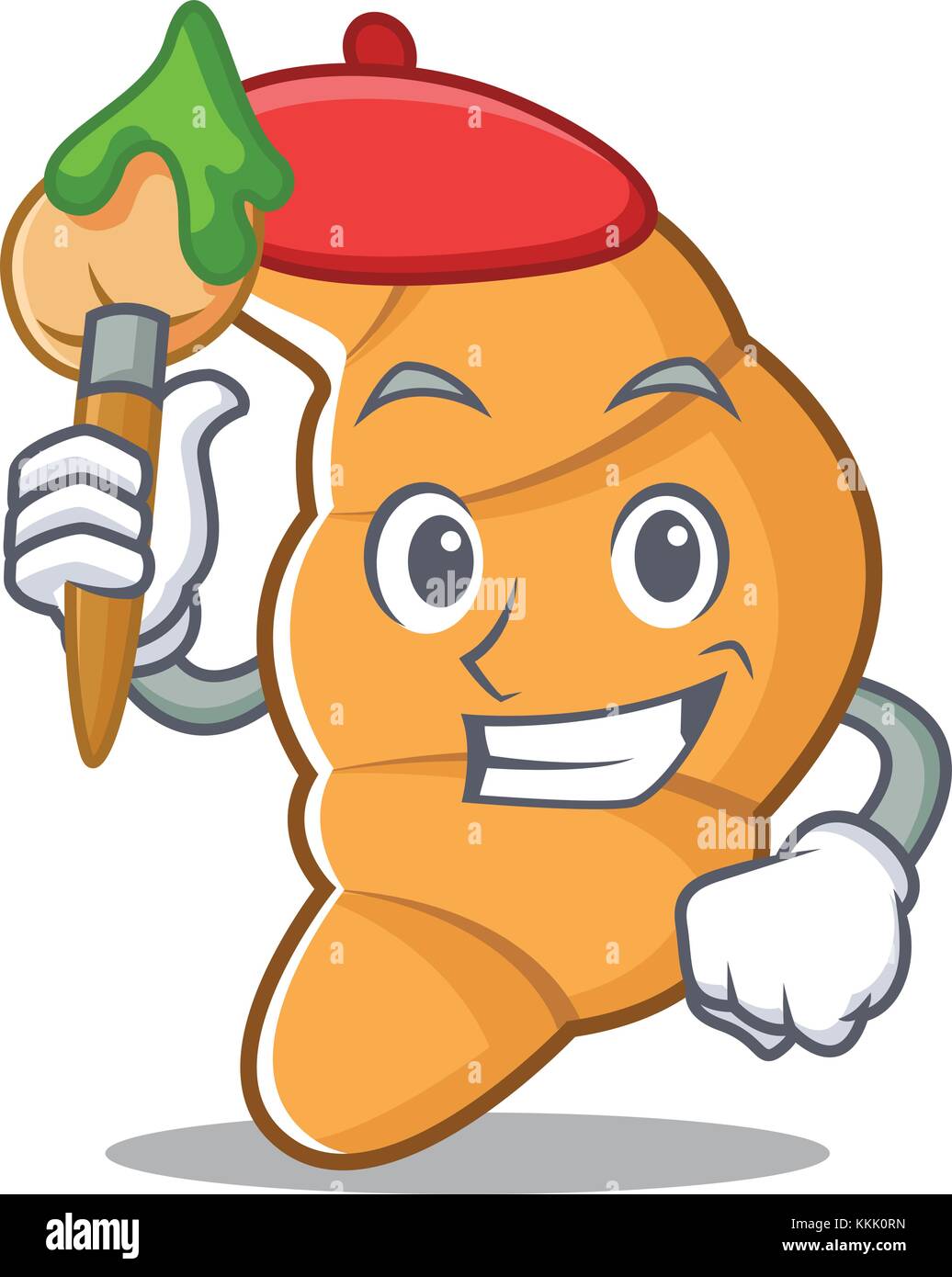 Artist croissant character cartoon style Stock Vector Image & Art - Alamy
