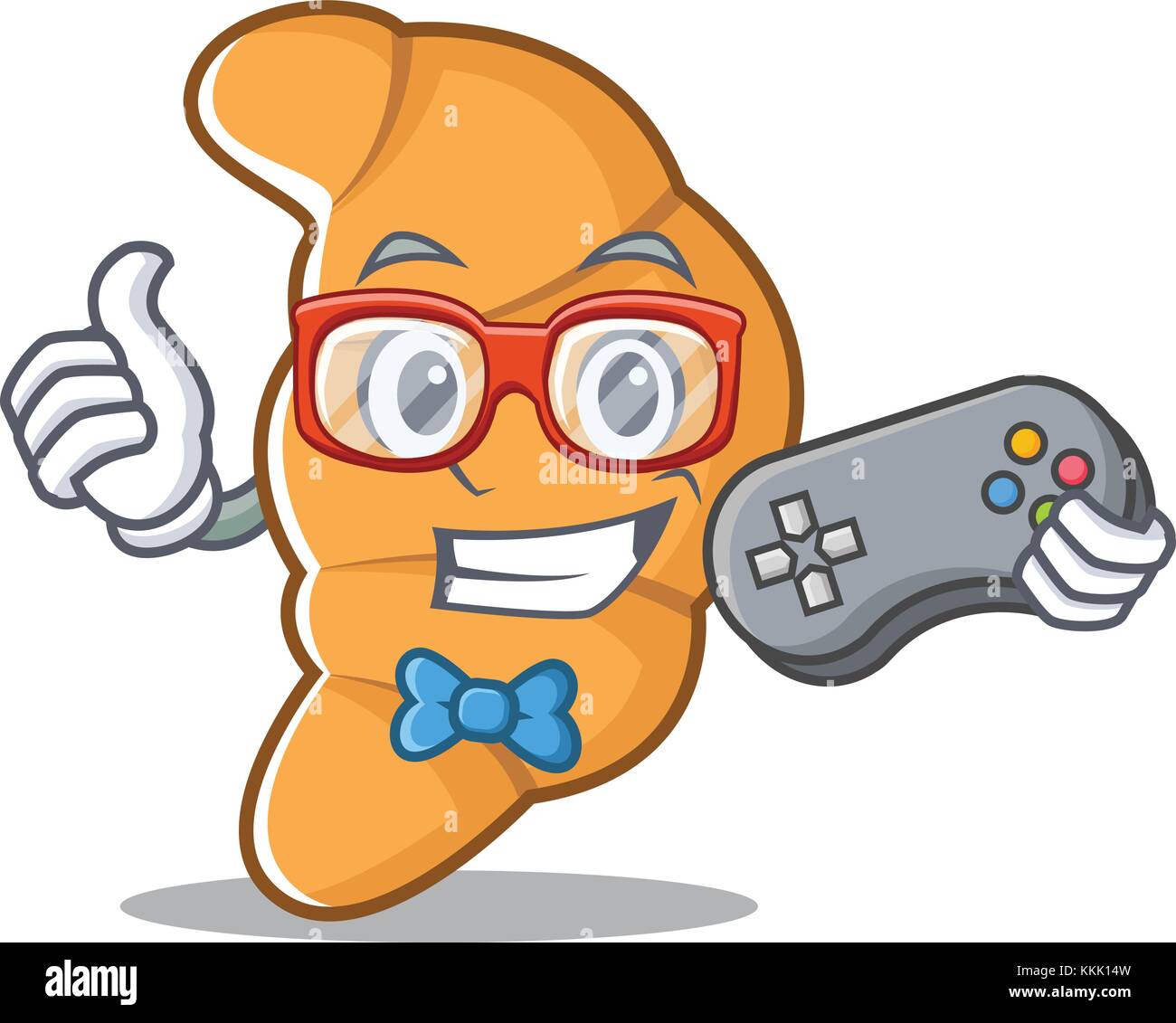 Gamer croissant character cartoon style Stock Vector Image & Art - Alamy
