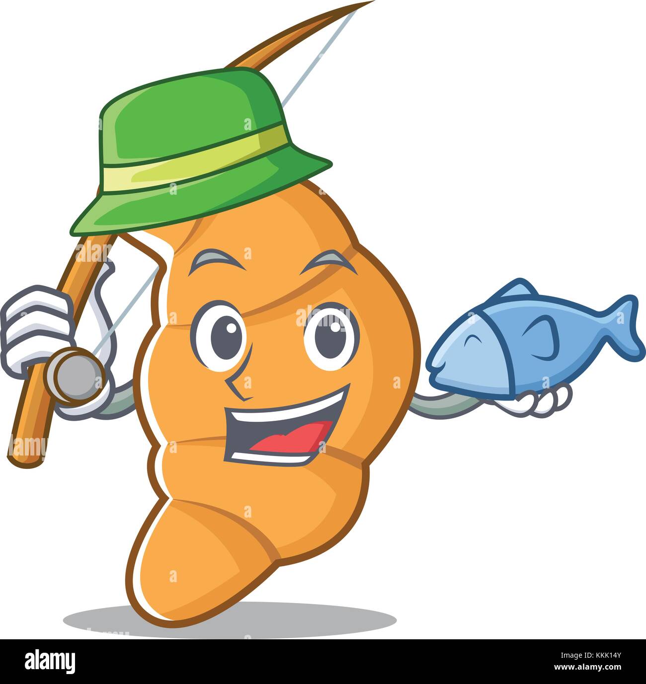 Kid eat fish Stock Vector Images - Alamy