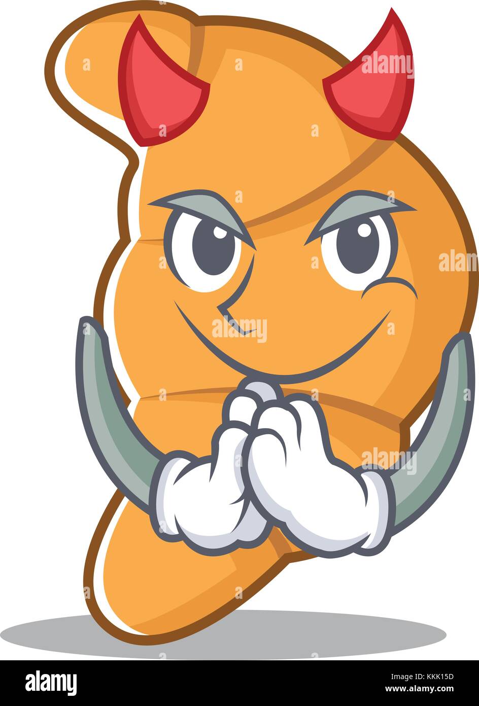 Devil croissant character cartoon style Stock Vector Image & Art - Alamy