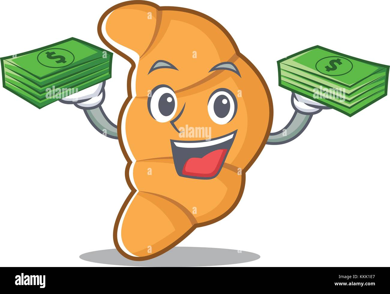 With money croissant character cartoon style Stock Vector Image & Art ...