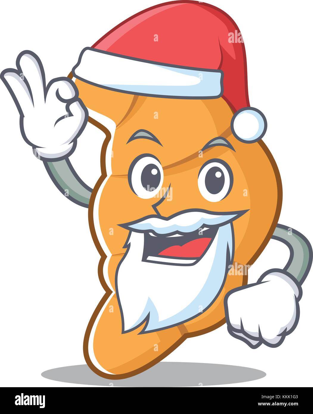 Santa croissant character cartoon style Stock Vector Image & Art - Alamy
