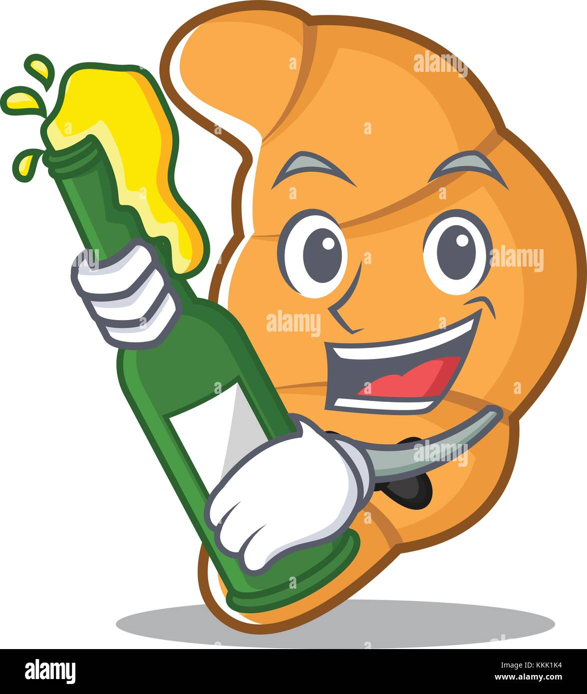 With beer croissant character cartoon style Stock Vector Image & Art ...