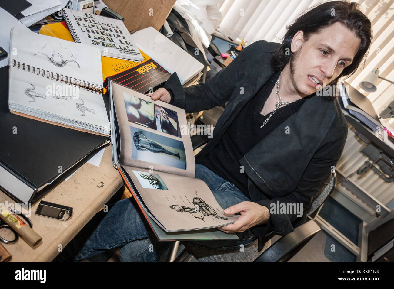 Fashion designer Todd Lynn in his London studio, UK Stock Photo - Alamy