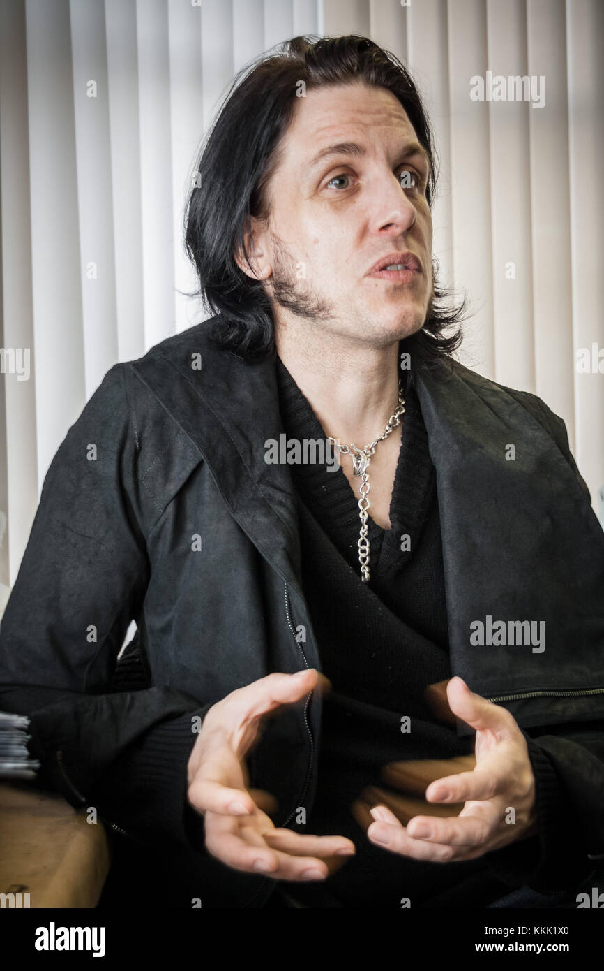 Fashion designer Todd Lynn in his London studio, UK Stock Photo - Alamy