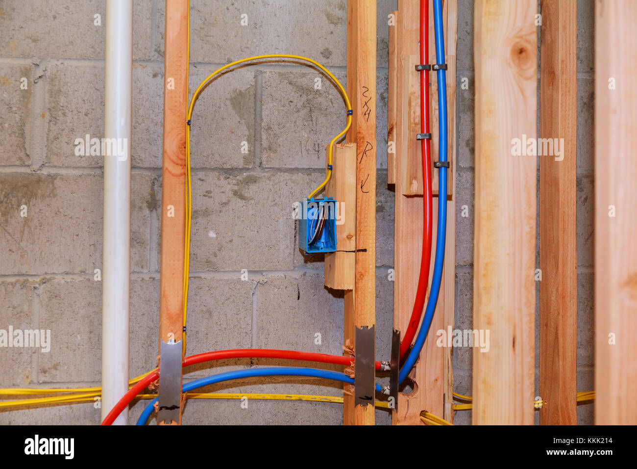 The frame building unfinished wood frame building with basic electrical ...