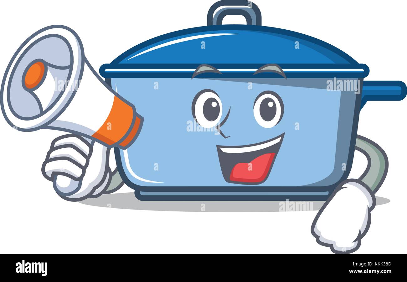 With megaphone kitchen character cartoon style Stock Vector Image & Art ...