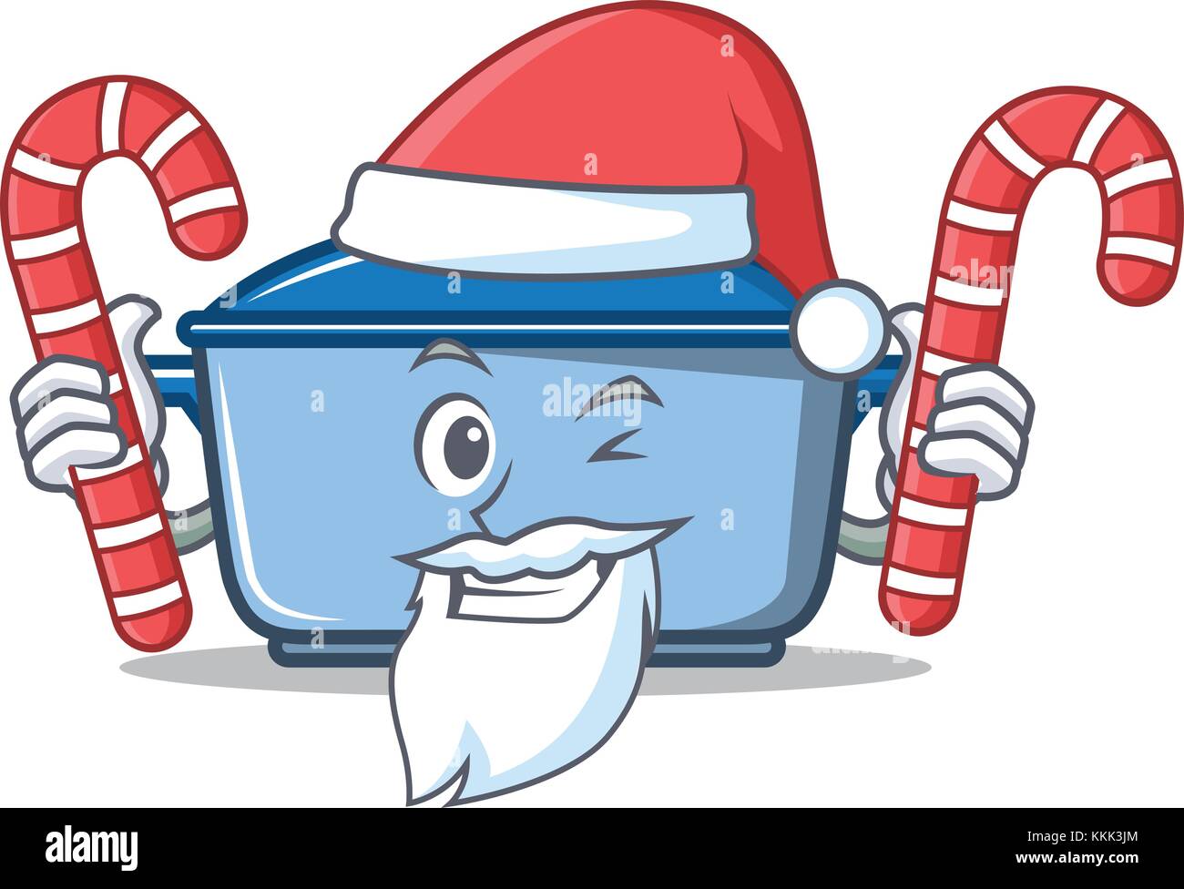 Santa with candy kitchen character cartoon style Stock Vector Image ...