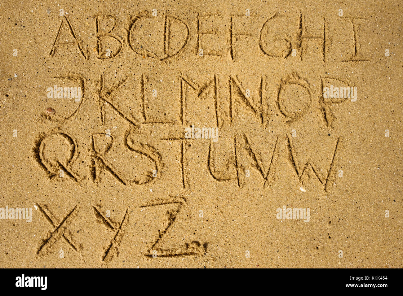 The alphabet beach hi-res stock photography and images - Alamy