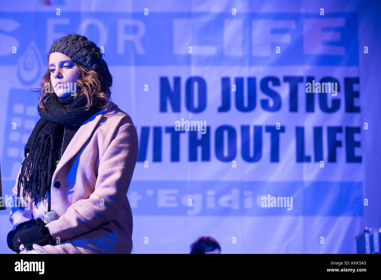 Roma, Italy. 30th Nov, 2017. Italian singer Giulia Luzi during a ...