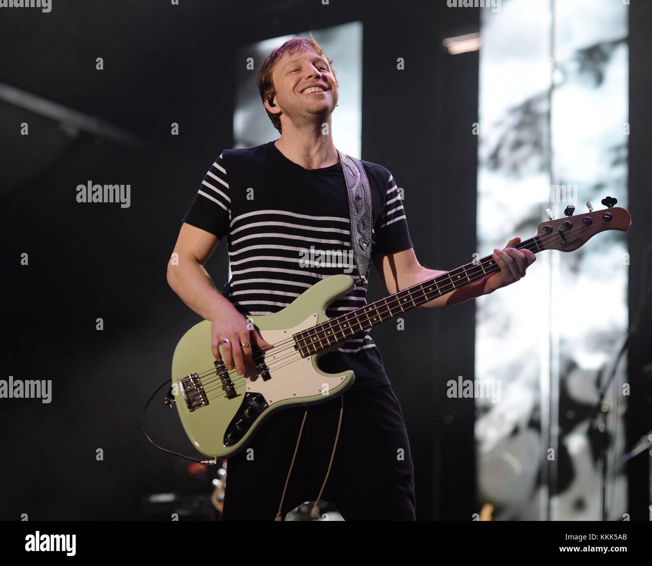 MIAMI BEACH, FL - DECEMBER 30: Ben McKee of Imagine Dragons performs ...