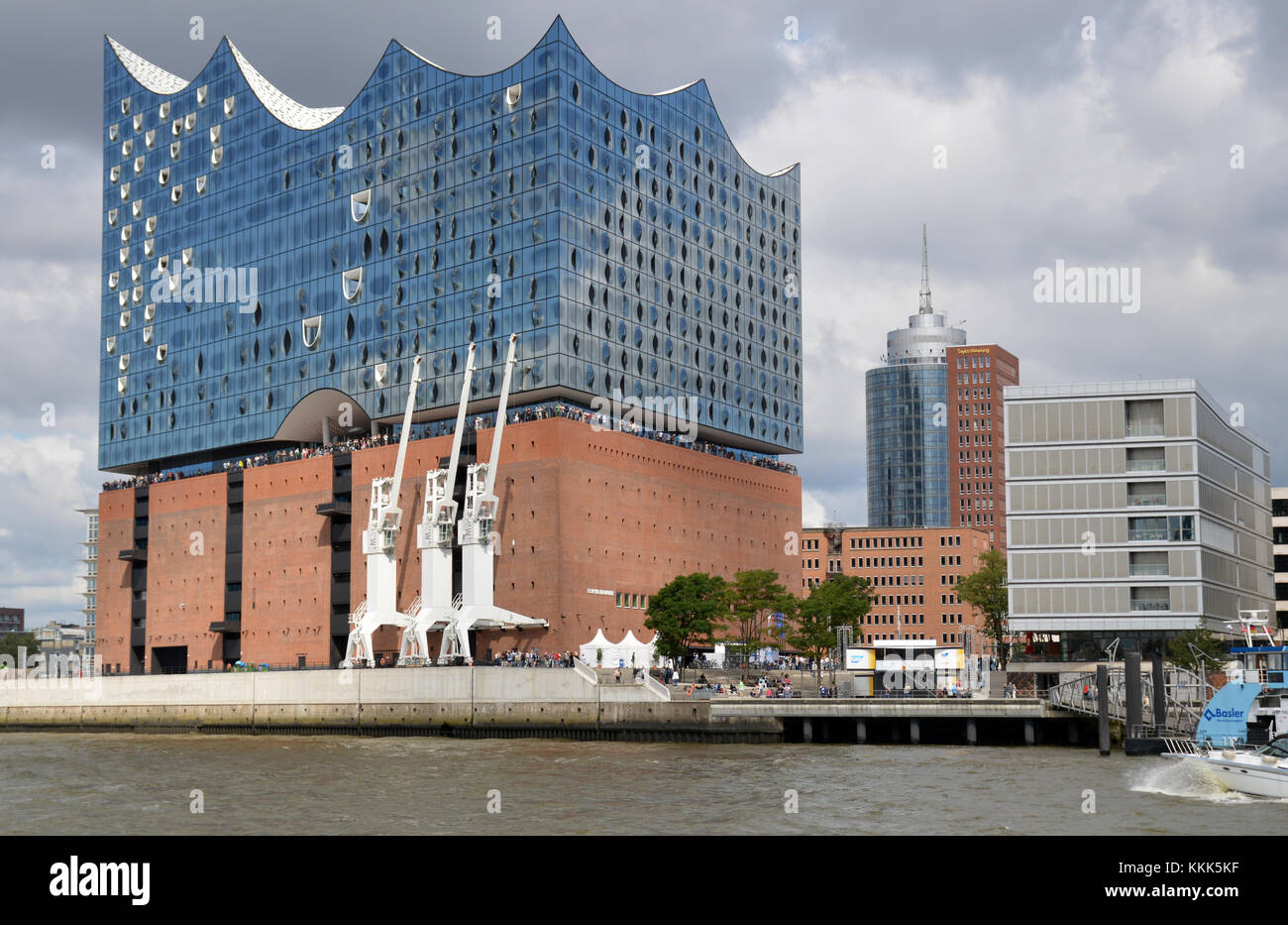 Elbphilharmonie Philharmonic Hall concert hall on the Elbe River and ...