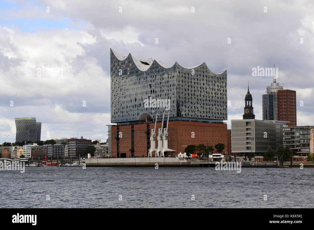 Elbphilharmonie Philharmonic Hall concert hall on the Elbe River and ...