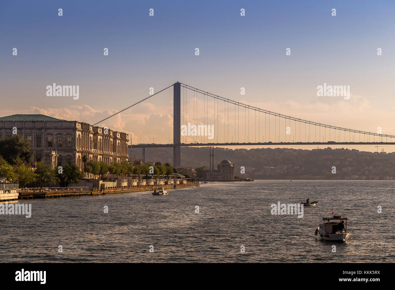 beautiful suspension bridge of Bosphorus Strait Istanbul Turkey Stock ...
