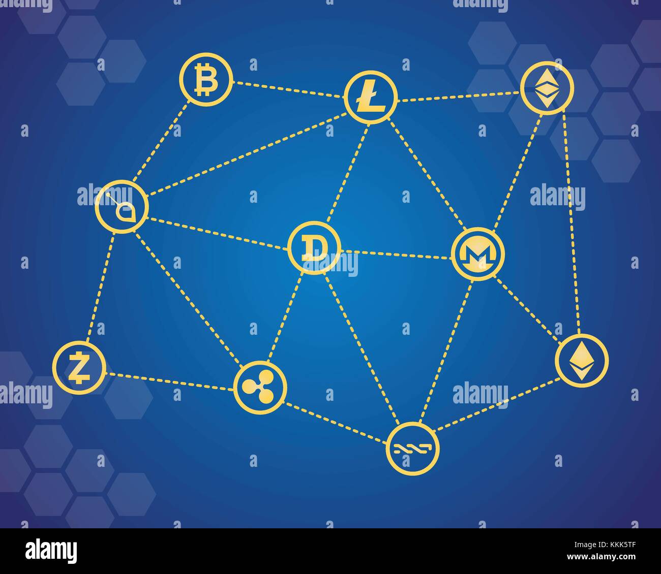 Blockchain word with icons vector illustration Stock Vector Image & Art ...