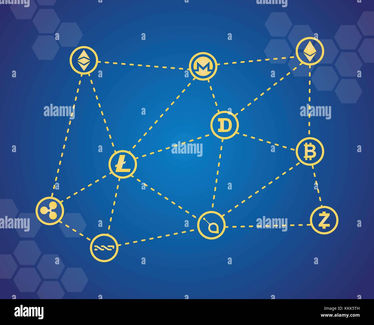Blockchain word with icons vector illustration Stock Vector Image & Art ...