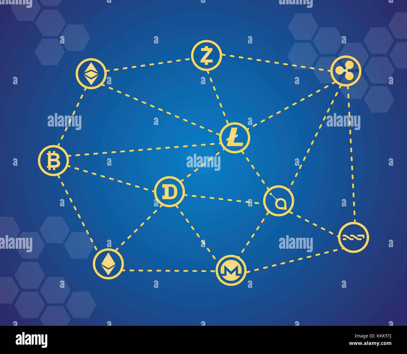 Blockchain word with icons vector illustration Stock Vector Image & Art ...