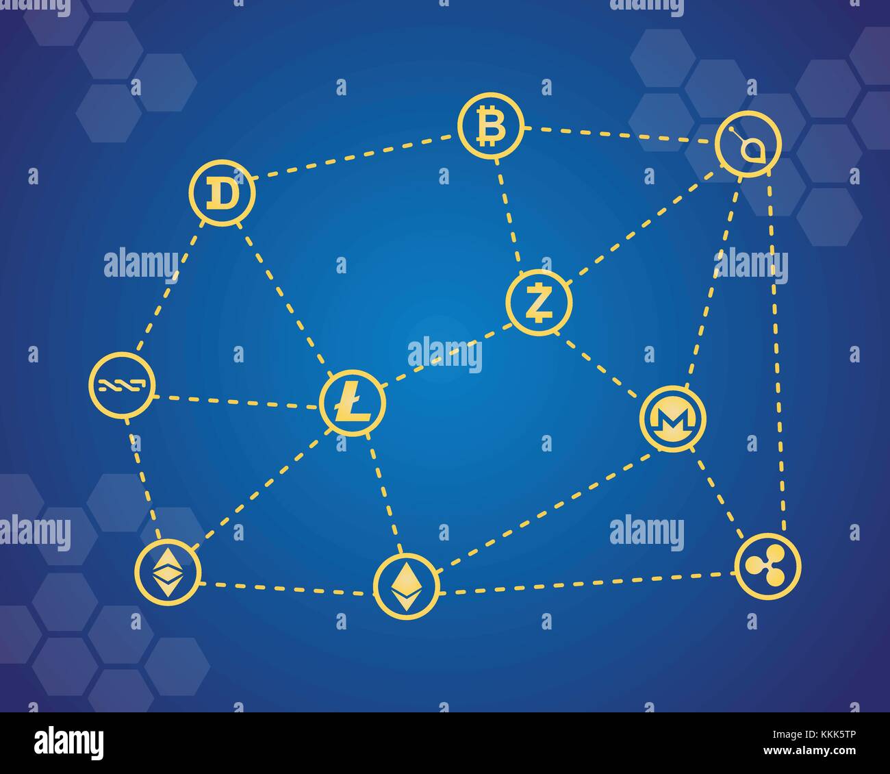 Blockchain word with icons vector illustration Stock Vector Image & Art ...