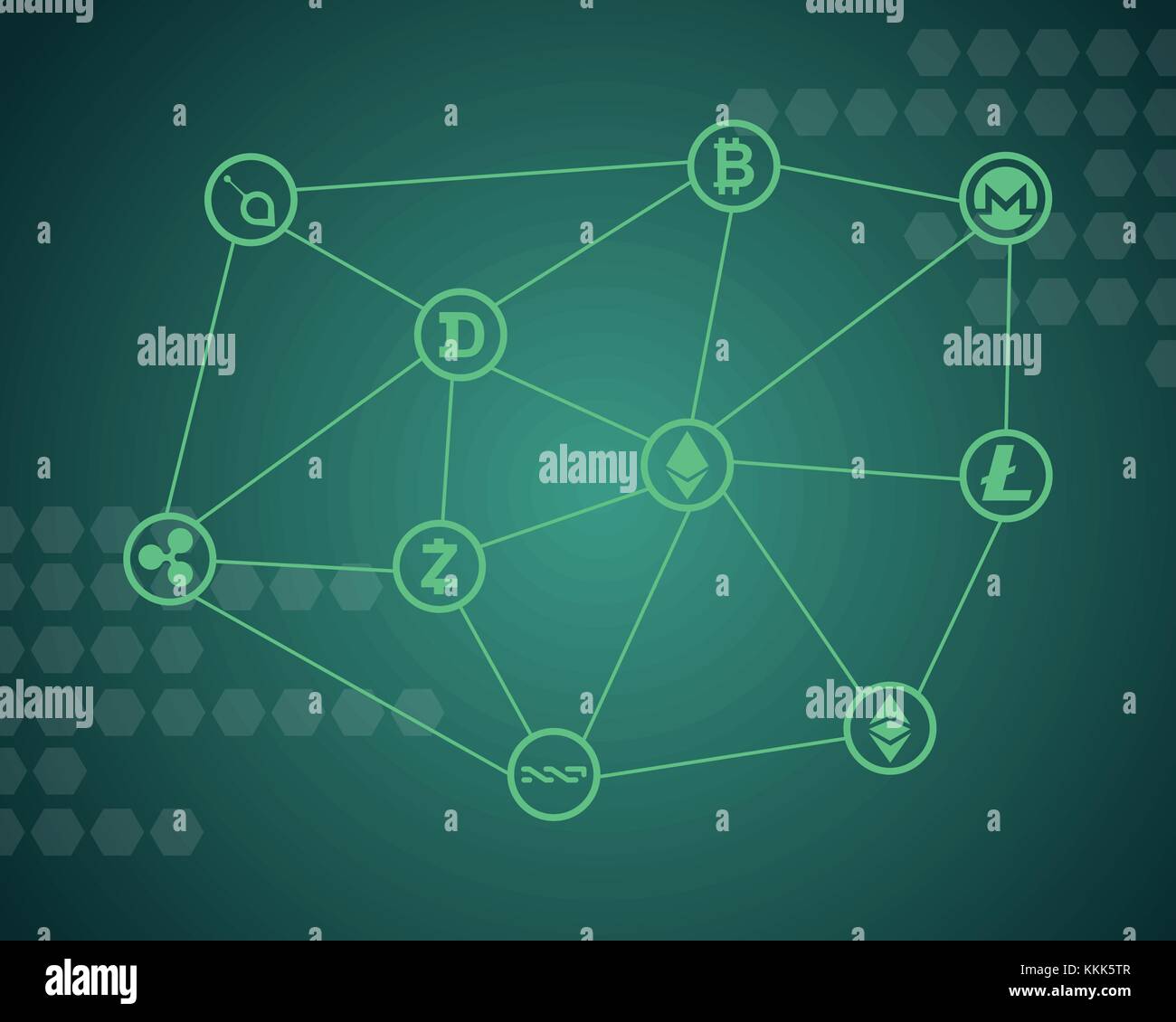 Blockchain word with green background Stock Vector Image & Art - Alamy