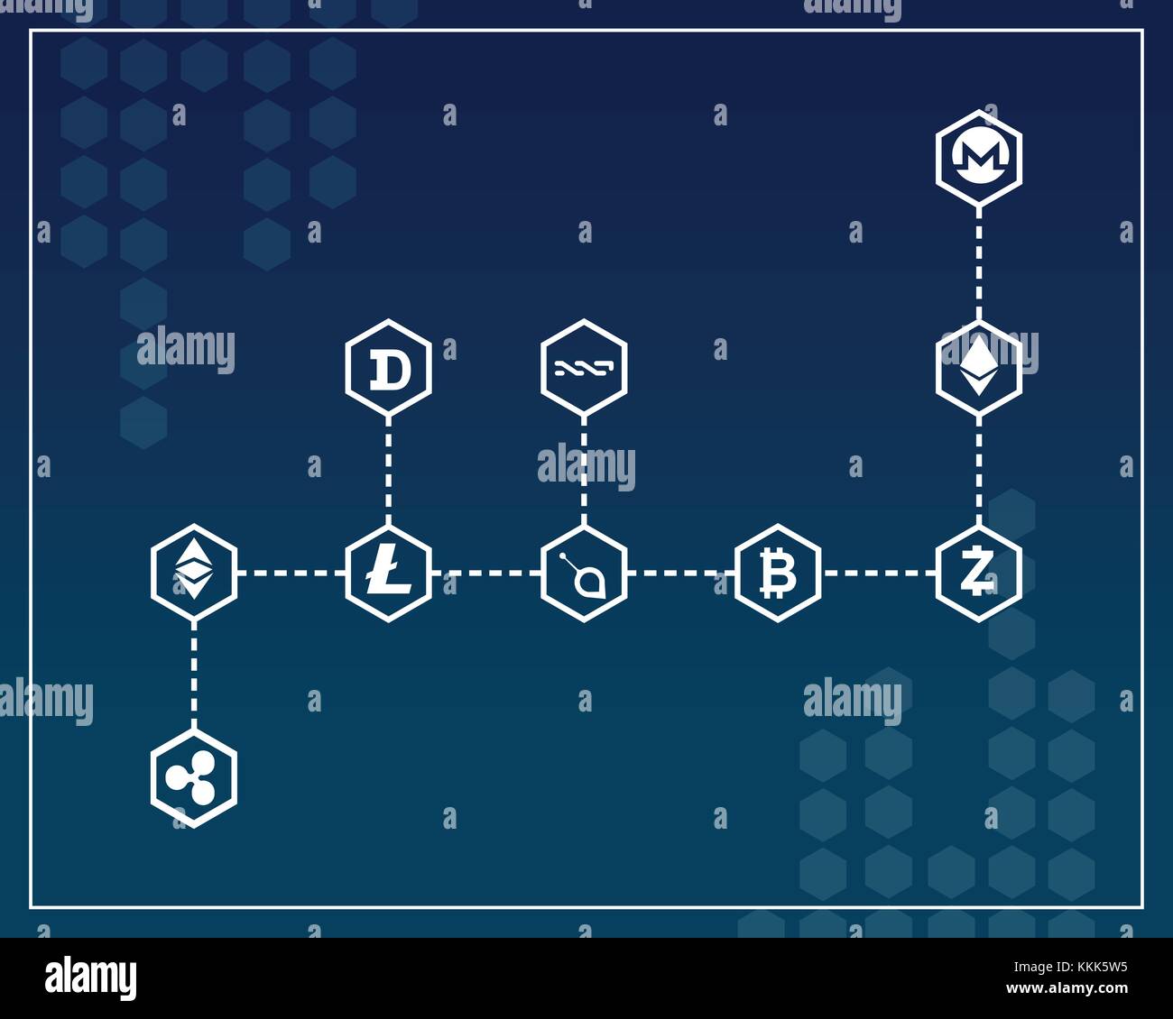 Block chain design style collection Stock Vector Image & Art - Alamy