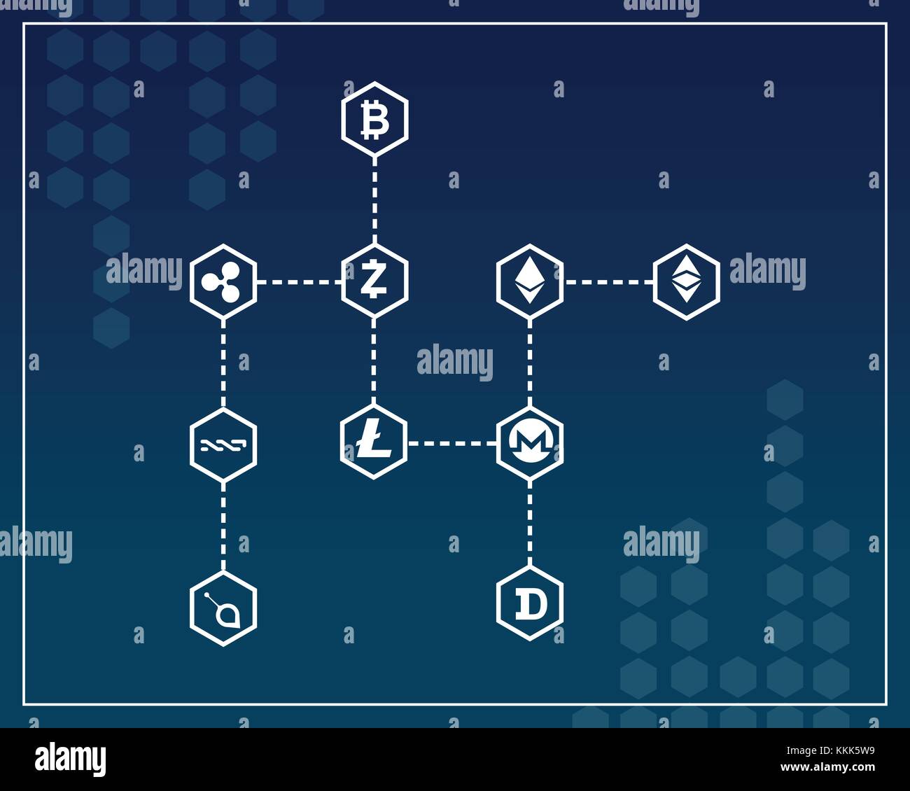 Block chain design style collection Stock Vector Image & Art - Alamy