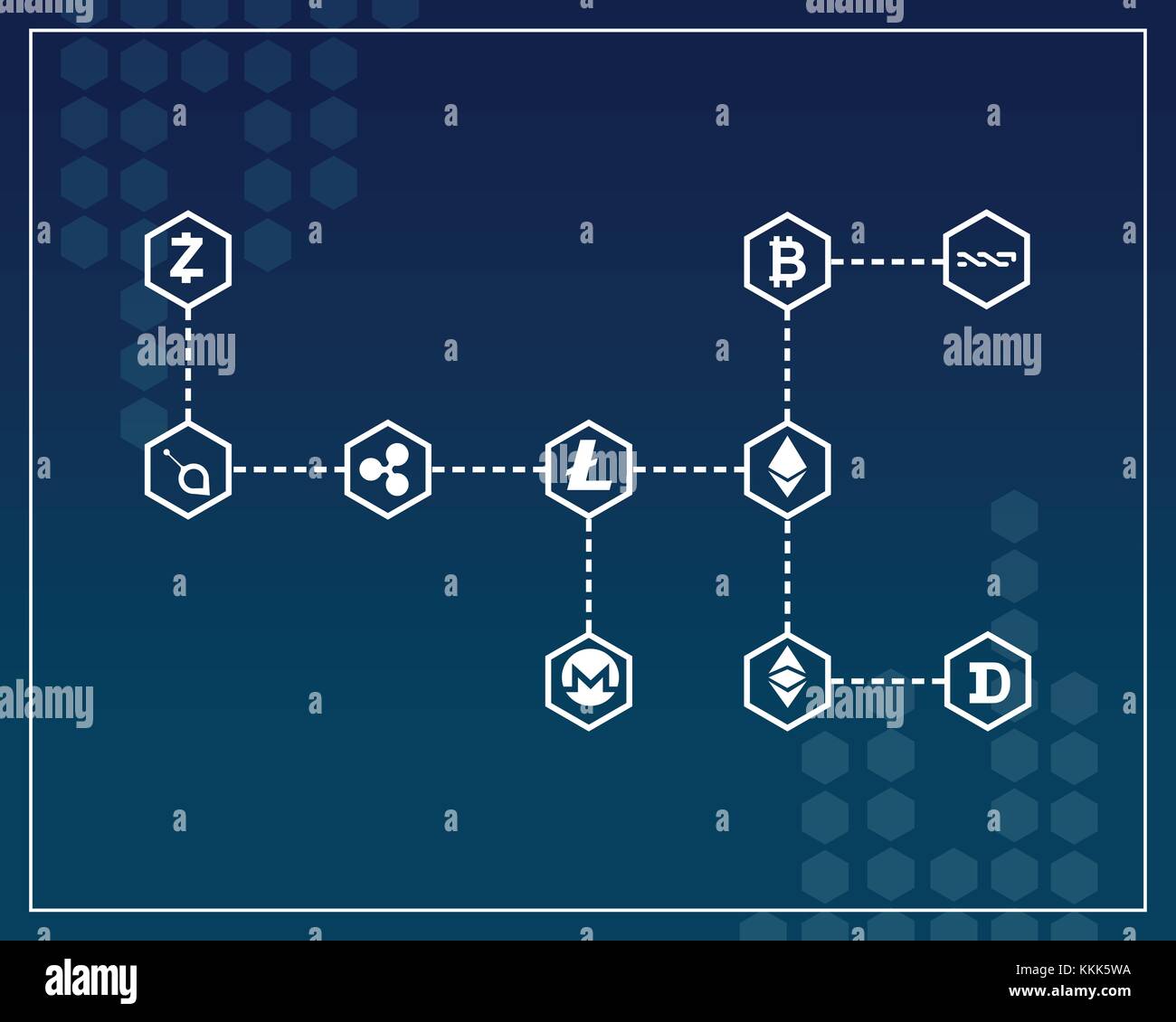 Block chain design style collection Stock Vector Image & Art - Alamy