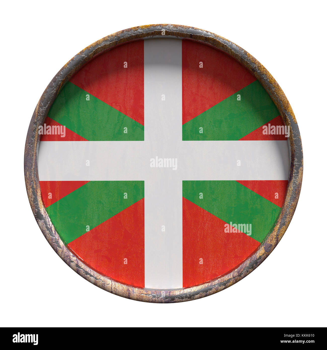 3d rendering of an autonomous community of Spain, Basque Country flag ...