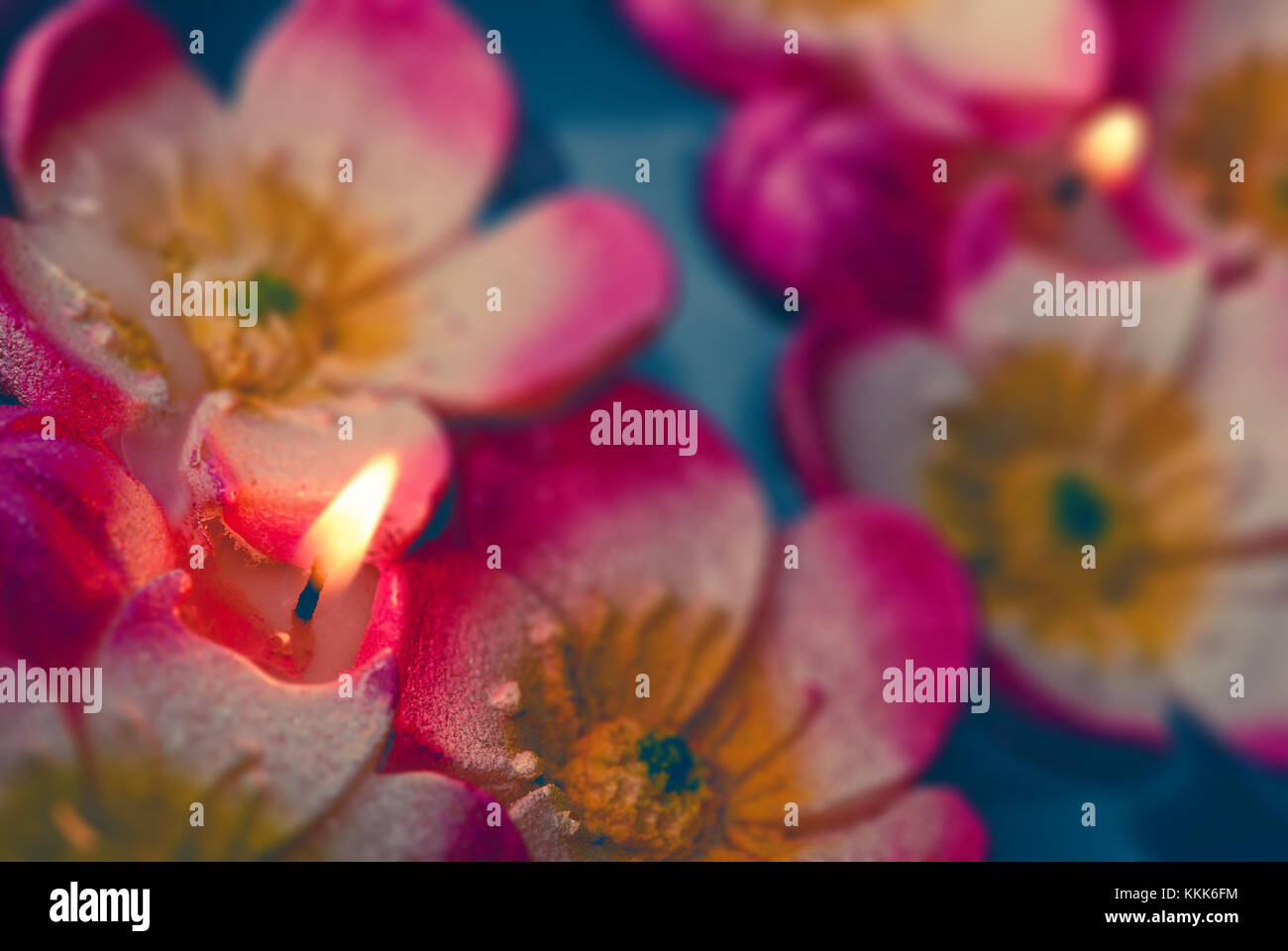 floating candles - spa & relax Stock Photo - Alamy