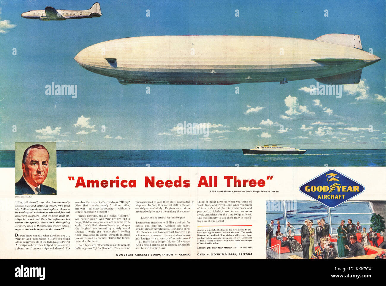 1945 U.S. Magazine Goodyear Aircraft Advert Stock Photo - Alamy