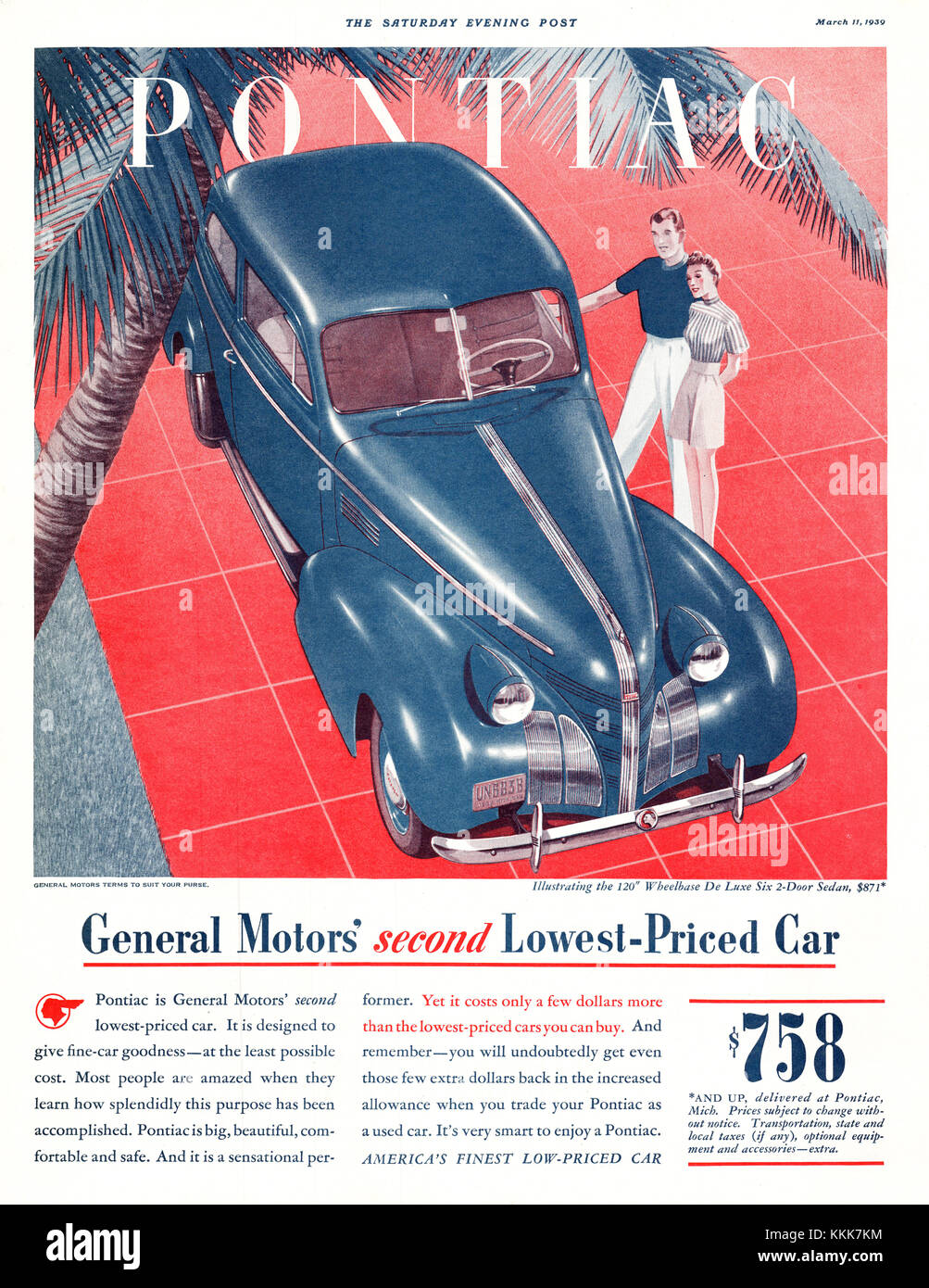 1939 U.S. Magazine Pontiac Cars Advert Stock Photo - Alamy